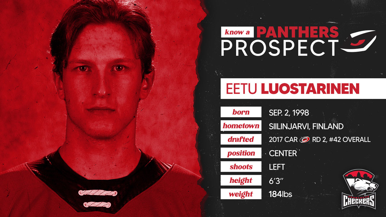 Know a Panthers Prospect: Eetu Luostarinen - Charlotte Checkers Hockey ...